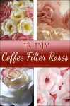 13 DIY Coffee Filter Roses with Instructions - Guide Patterns
