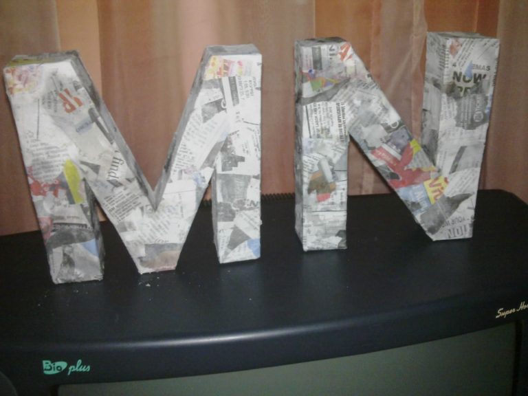 24 DIY Paper Mache Letters - Guide Patterns