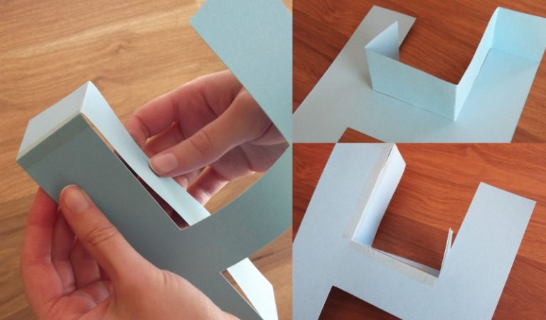 21 DIY Cardboard Letters - Guide Patterns