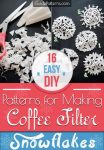 16 Easy DIY Patterns for Making Coffee Filter Snowflakes - Guide Patterns