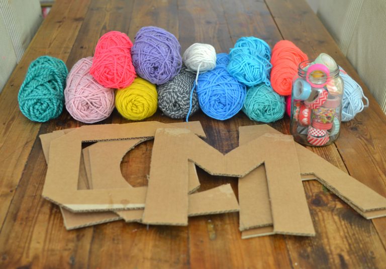 21 DIY Cardboard Letters - Guide Patterns