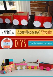 Making a Cardboard Train: 24 DIYs - Guide Patterns