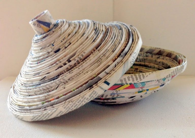 36 Tutorials for Weaving a Basket out of Newspaper - Guide Patterns