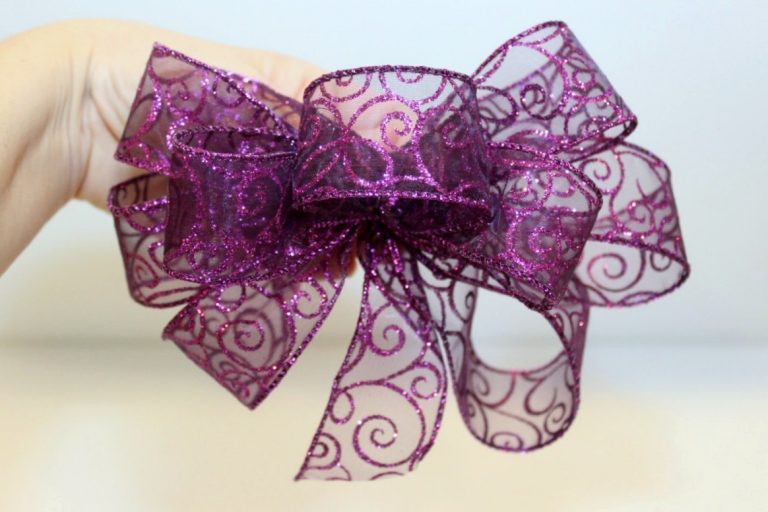 How to Make a Bow with Wired Ribbon: 19 DIYs - Guide Patterns