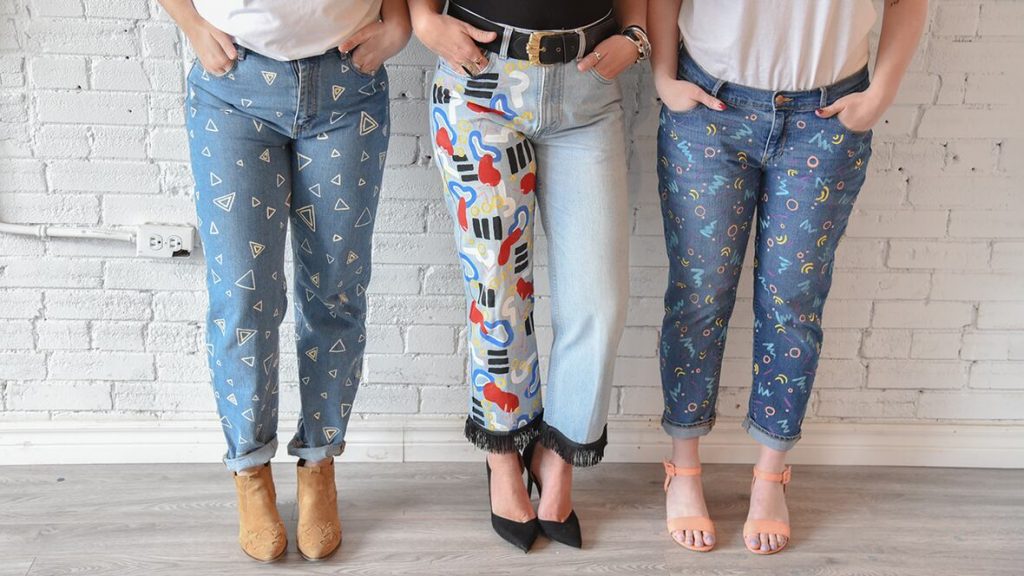 How to Make Painted Jeans: 7 DIYs and Ideas - Guide Patterns