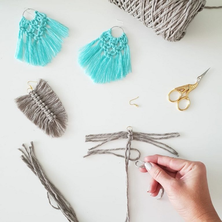 9 Beautiful Patterns of Handmade Macramé Earrings - Guide Patterns